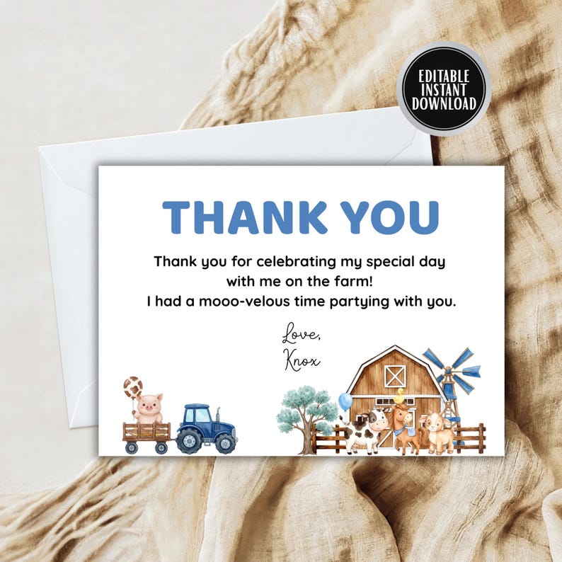 Farm Birthday First Birthday Invitation, Editable Barnyard Animal Party ...