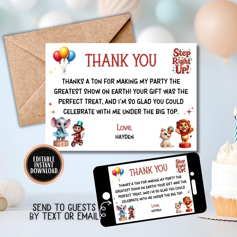 Circus Birthday Invitation, Step Right up Carnival Party Invite ...