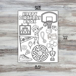 Editable Sports Kids Coloring Pages | Basketball, Soccer, Football ...