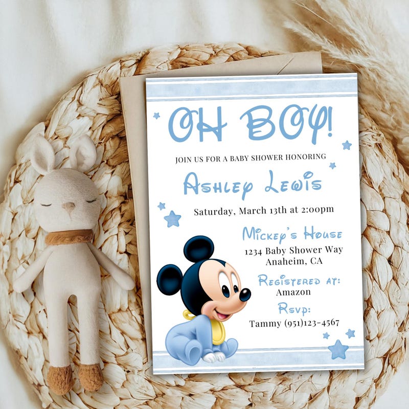 Mickey Oh Boy Baby Shower - Etsy