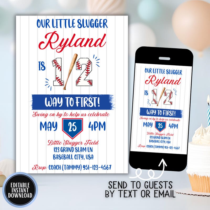 Baseball 1 2 Birthday Hat - Etsy