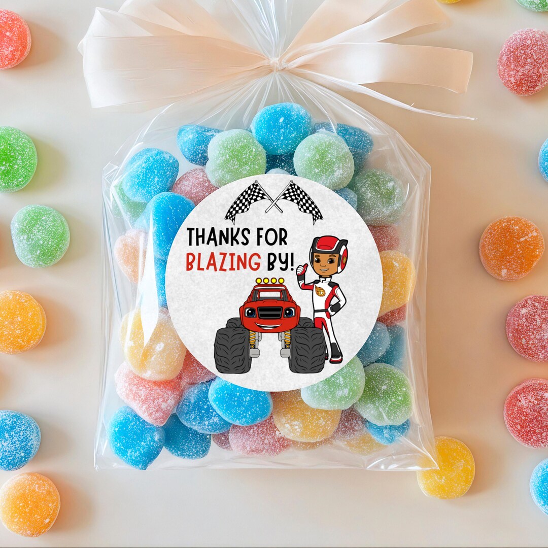 Blaze and the Monster Machines Birthday Party Favor Tags, Blaze Party ...
