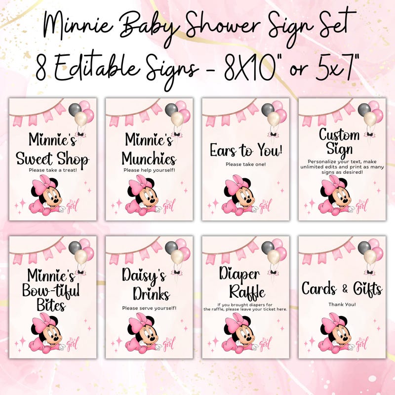 Minnie Mouse Baby Shower - Etsy