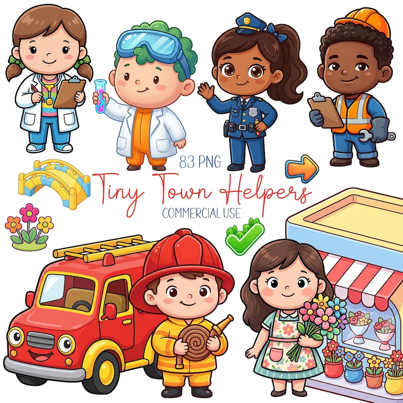 Community Helpers Clipart - Etsy