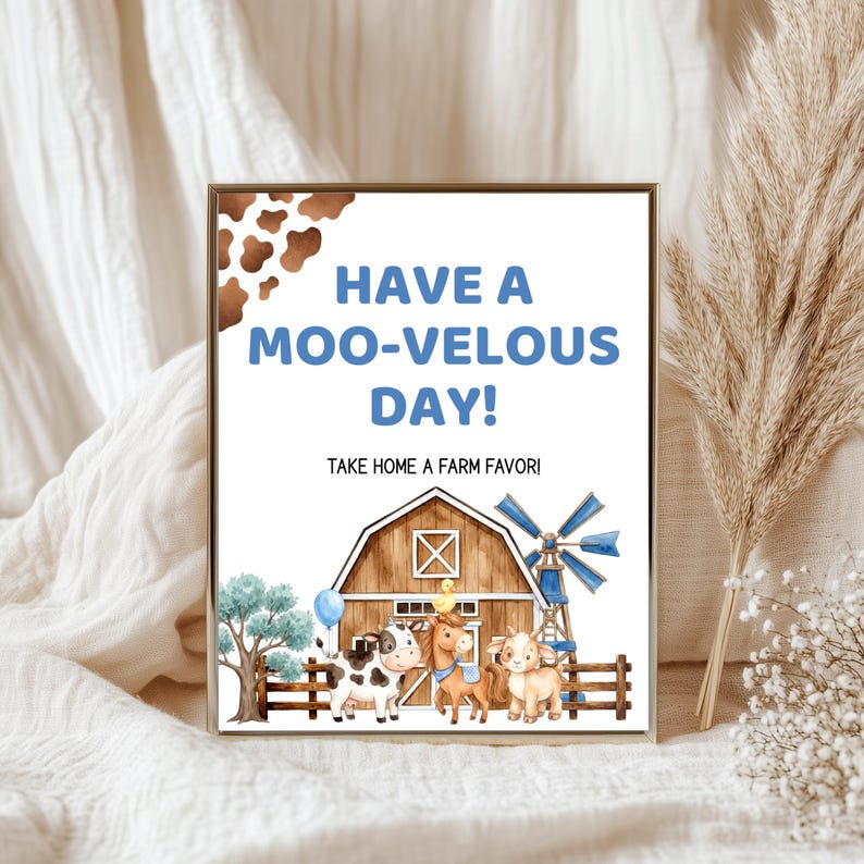 Farm Birthday Party Signs, Editable Farm Decor, Barnyard Food Drinks ...
