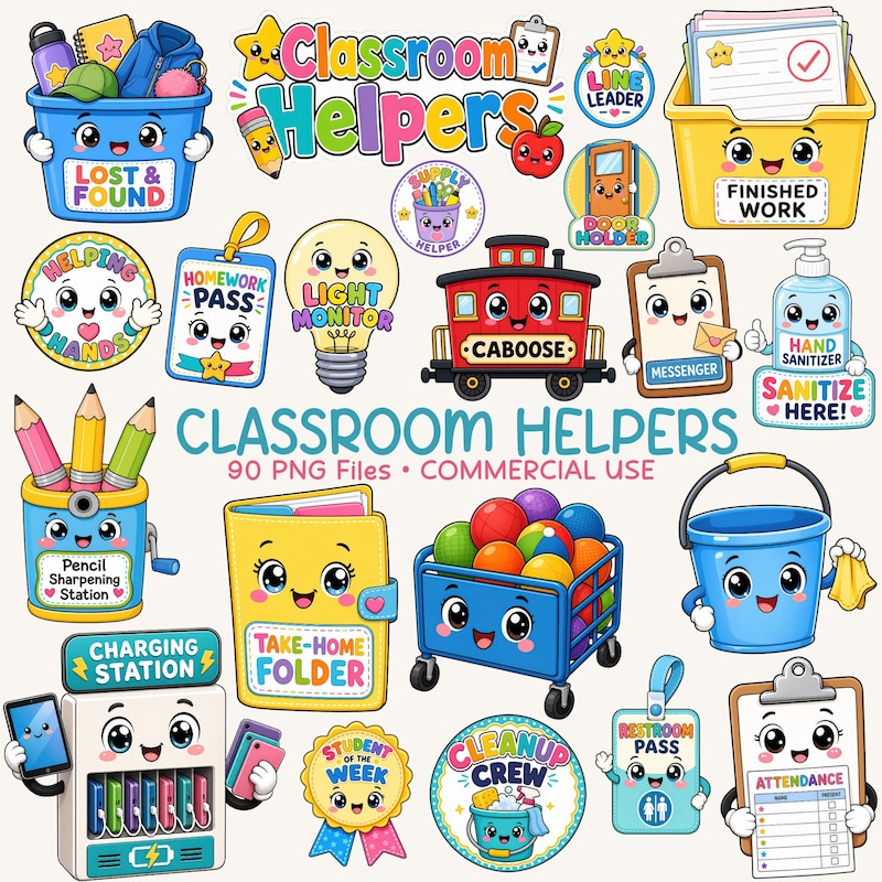 Classroom Job Badges - Etsy