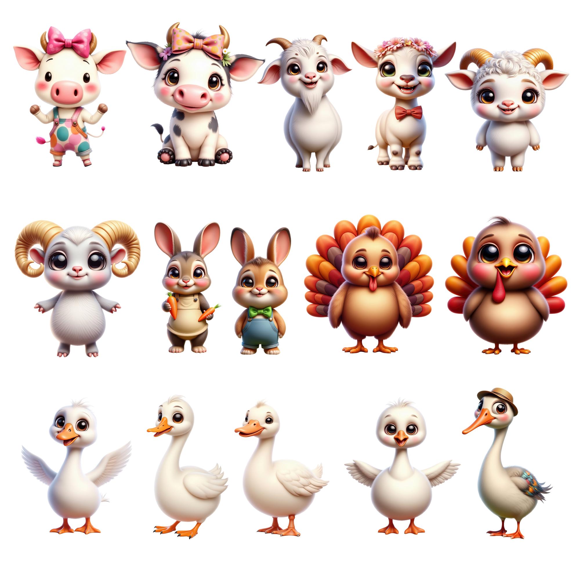 Farm Animal Clipart – Barnyard Kids & Tractor Pngs, Barn Country ...