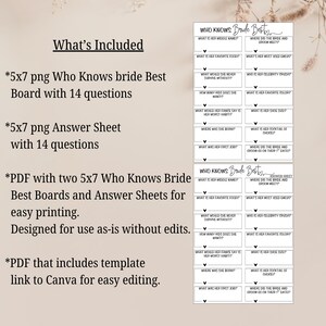Who Knows the Bride Best Game, Bridal Shower Game Printable, Bridal ...