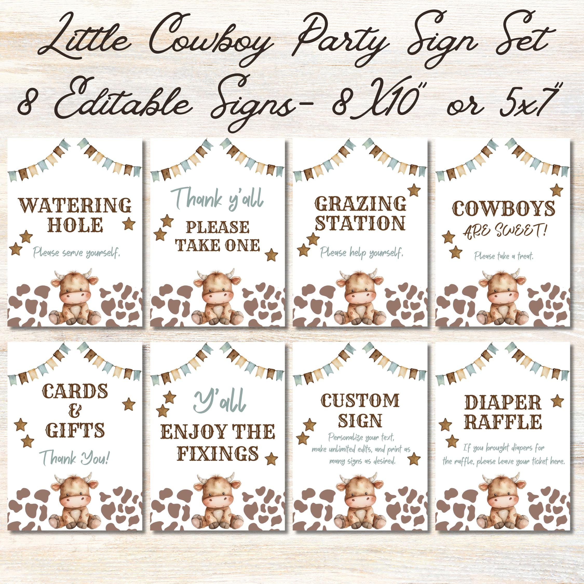 Ready to Pop Round Cowboy Baby Shower Favors Popcorn Tags-labels ...