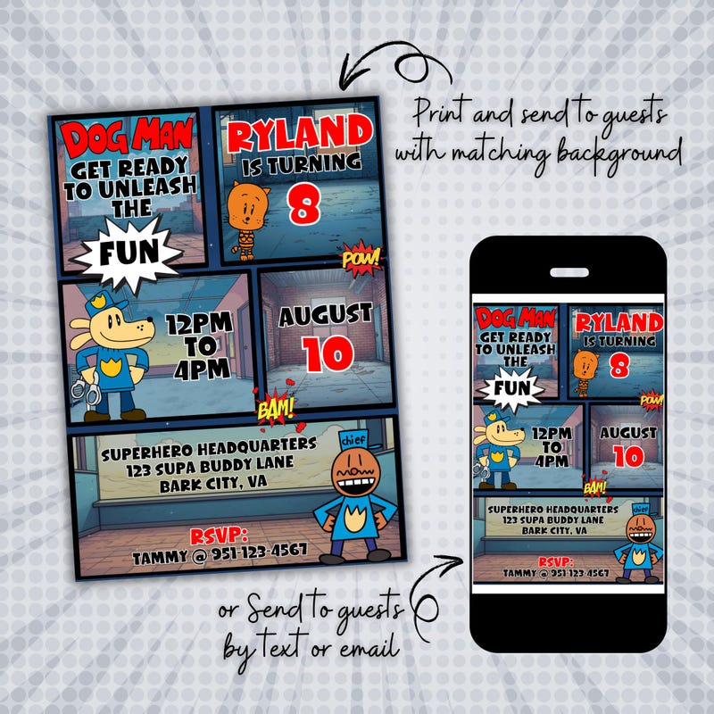 Dogman Invitations - Etsy