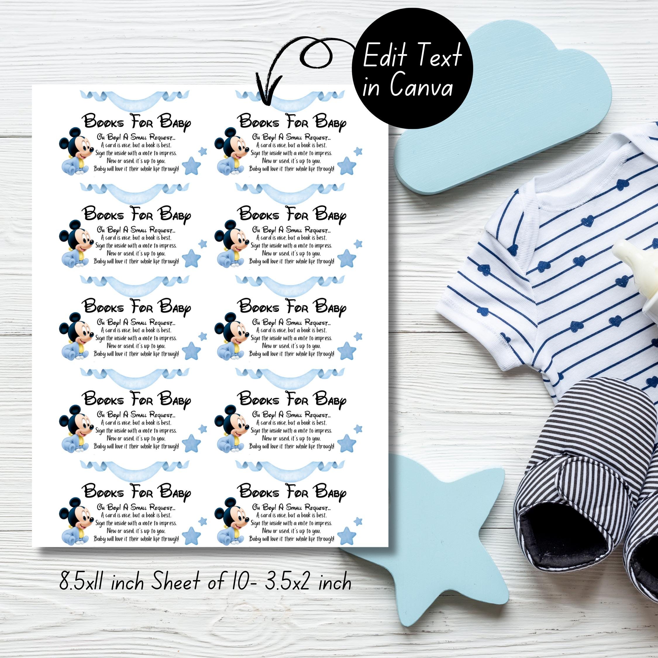 Mickey Mouse Diaper Raffle Sign-ticket, Disney Mickey Baby Shower Theme ...
