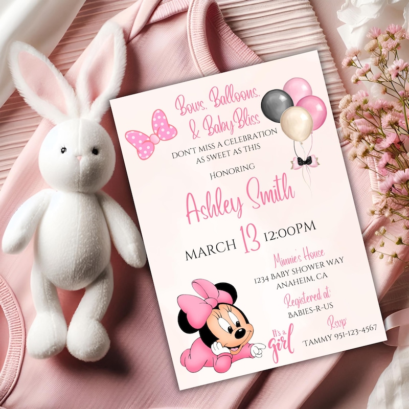 Mouse Ears Theme Invite - Etsy