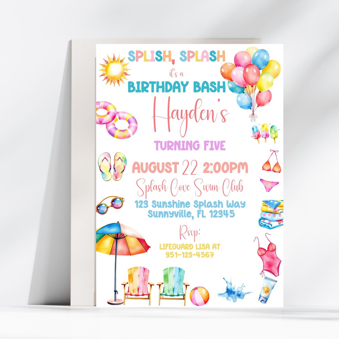Pool Party Coloring Pages | Printable Pool Party Activity Sheets ...
