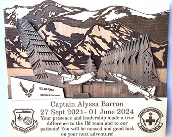 WALTER REED Hospital Andrews Air Force Base 3D Wooden Name Plaque Army ...