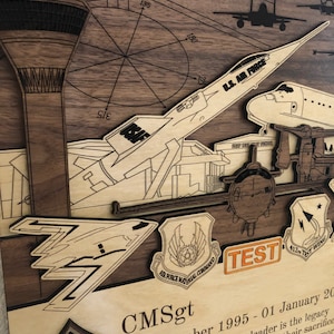 EDWARDS Air Force Base 3D Custom Wood Plaque PCS RETIREMENT Gift - Etsy