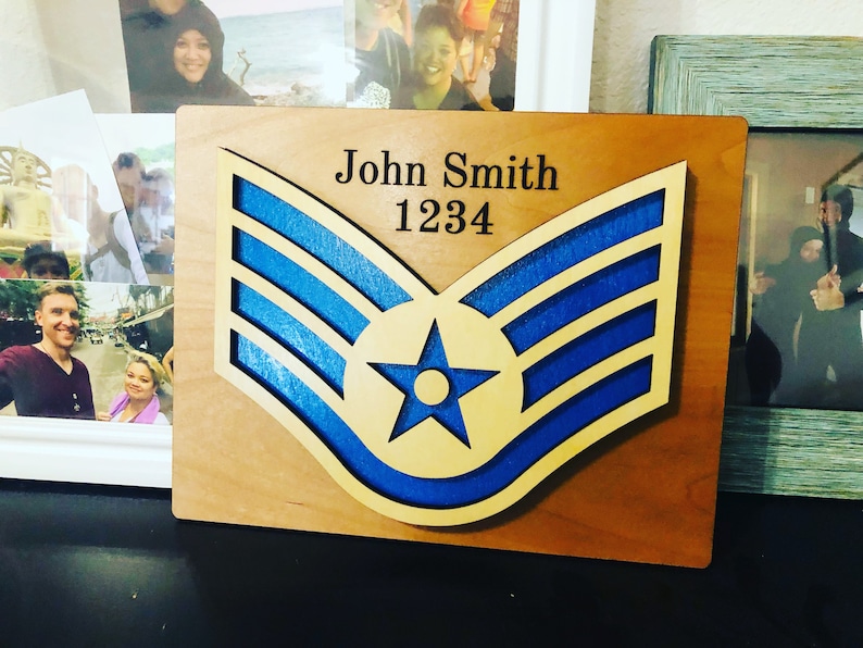 Military Rank Wood Promotion Plaque Air Force Army Marines - Etsy