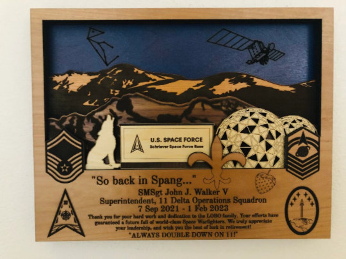 Patrick SPACE FORCE 3D Wooden Plaque Air Force PCS Retirement - Etsy