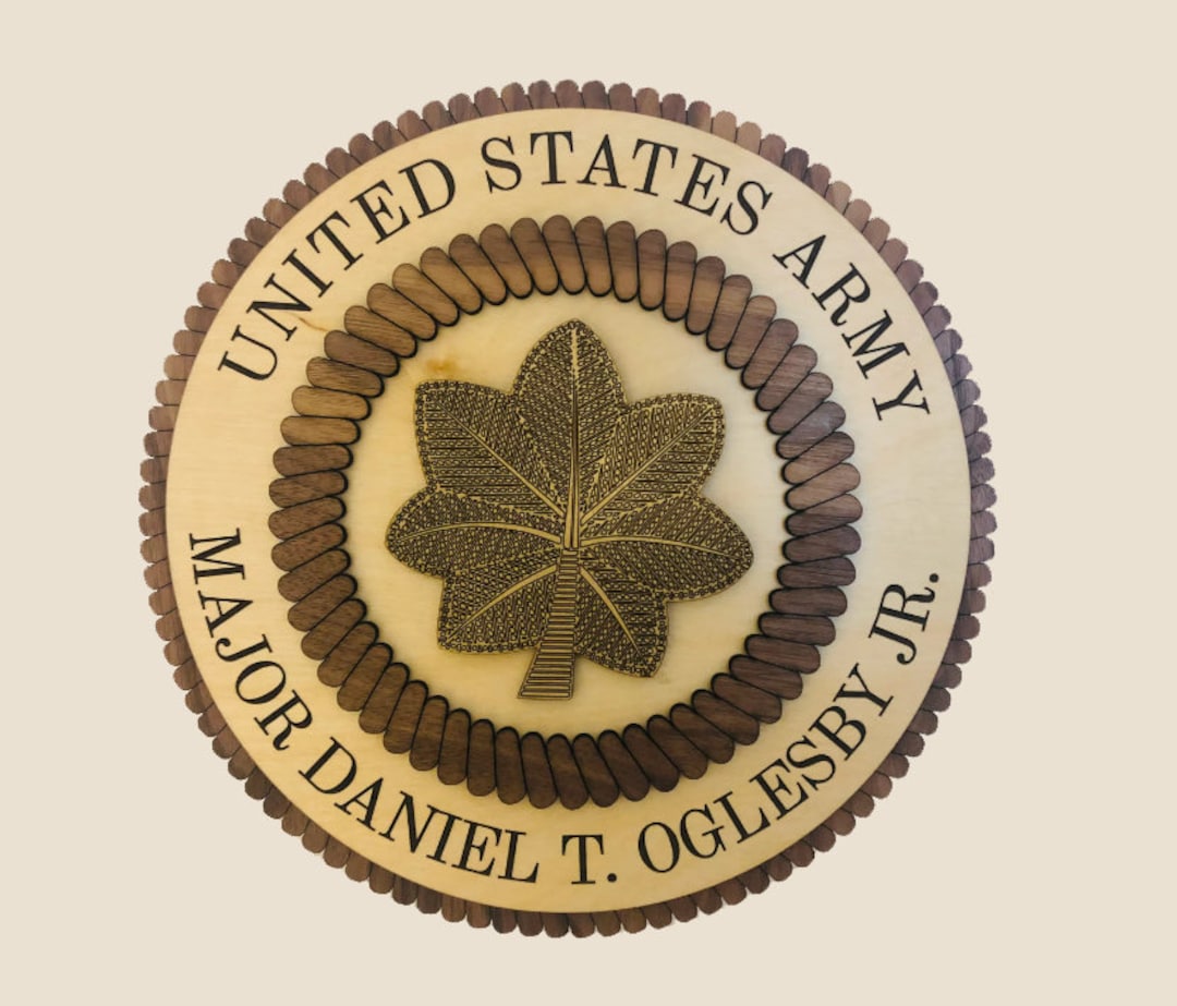 United States MAJOR LT COL Promotion Plaque Army Air Force Space Force ...