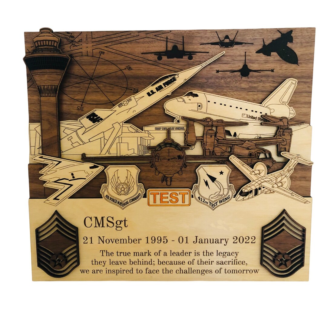 EDWARDS Air Force Base 3D Custom Wood Plaque PCS RETIREMENT Gift - Etsy