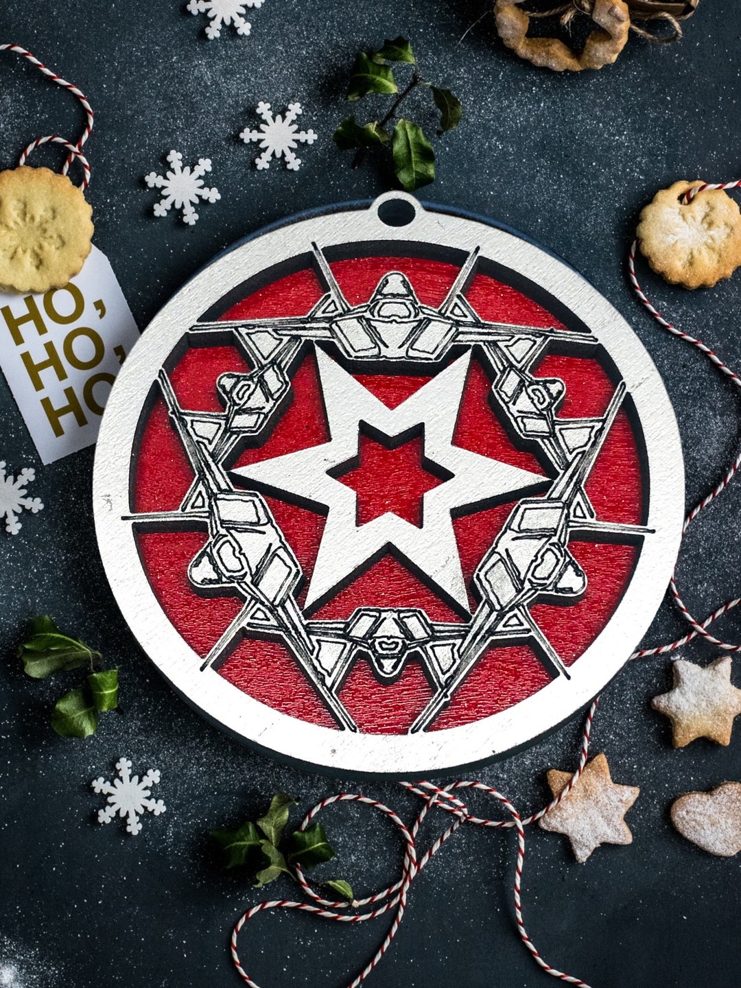 F22 F 22 RAPTOR Aircraft ORNAMENT 3D Jet Air Force Army Marines USMC ...