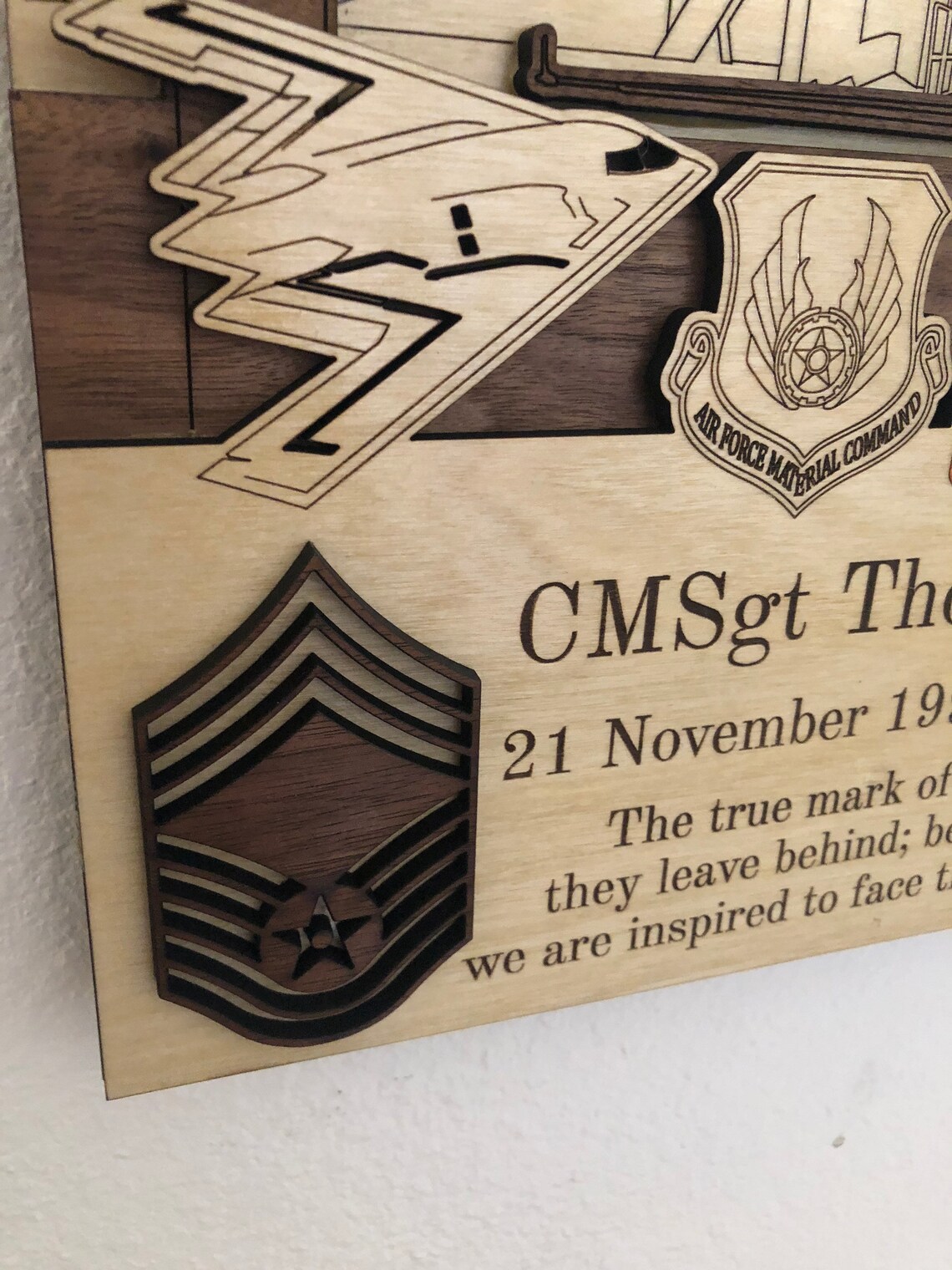 EDWARDS Air Force Base 3D Custom Wood Plaque PCS RETIREMENT - Etsy