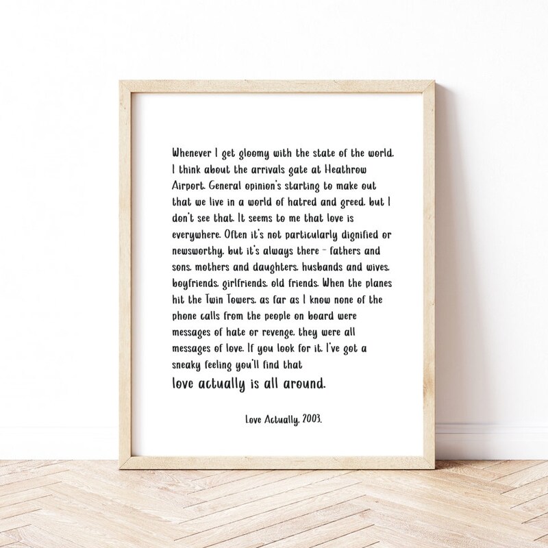Love Actually - Etsy