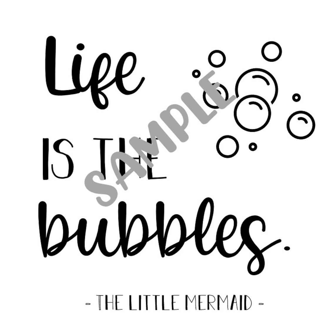 Life is the Bubbles Printable - the Little Mermaid - Etsy