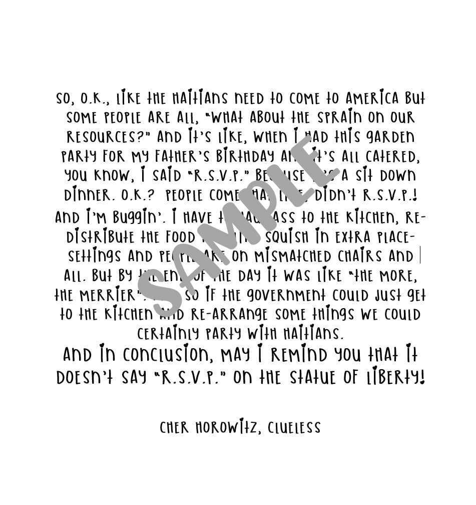 Clueless Printable - Cher Horowitz - Etsy