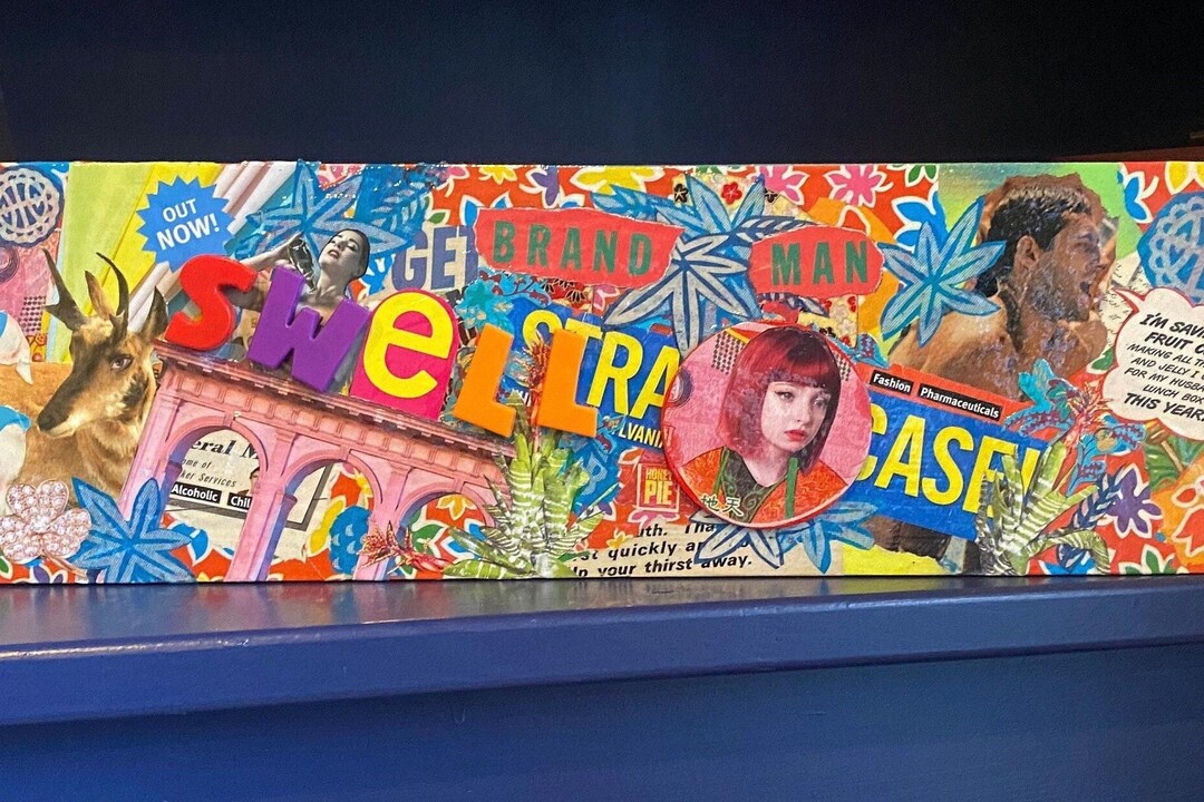 Kitsch Mixed Media Collage Vintage Retro Eclectic Wall Outsider Art ...