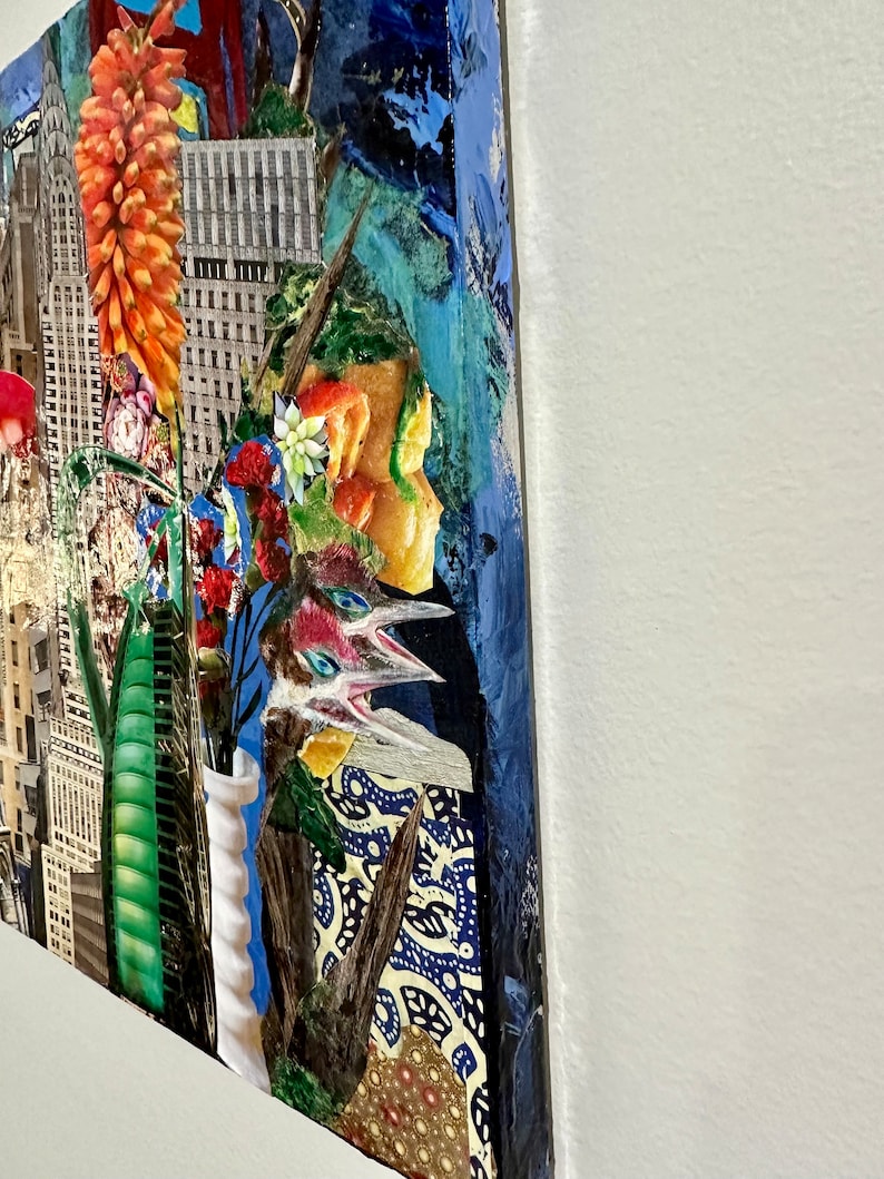 Surreal Mixed Media Collage: Colorful Fantasy Wall Art - Etsy