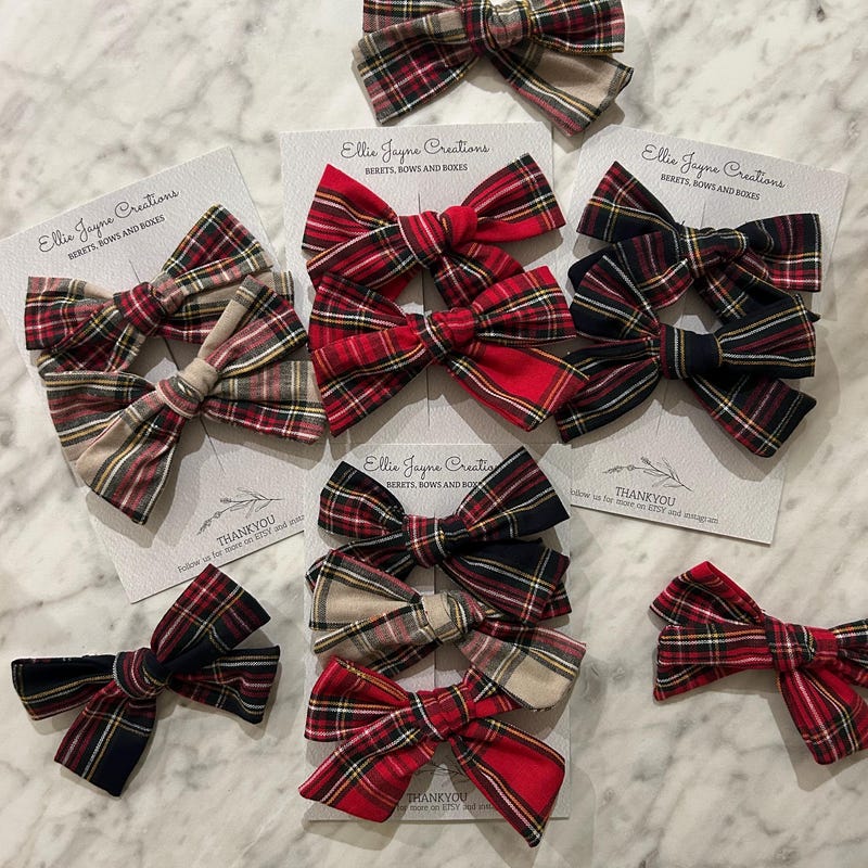 Clip on Tartan Bow Tie - Etsy UK
