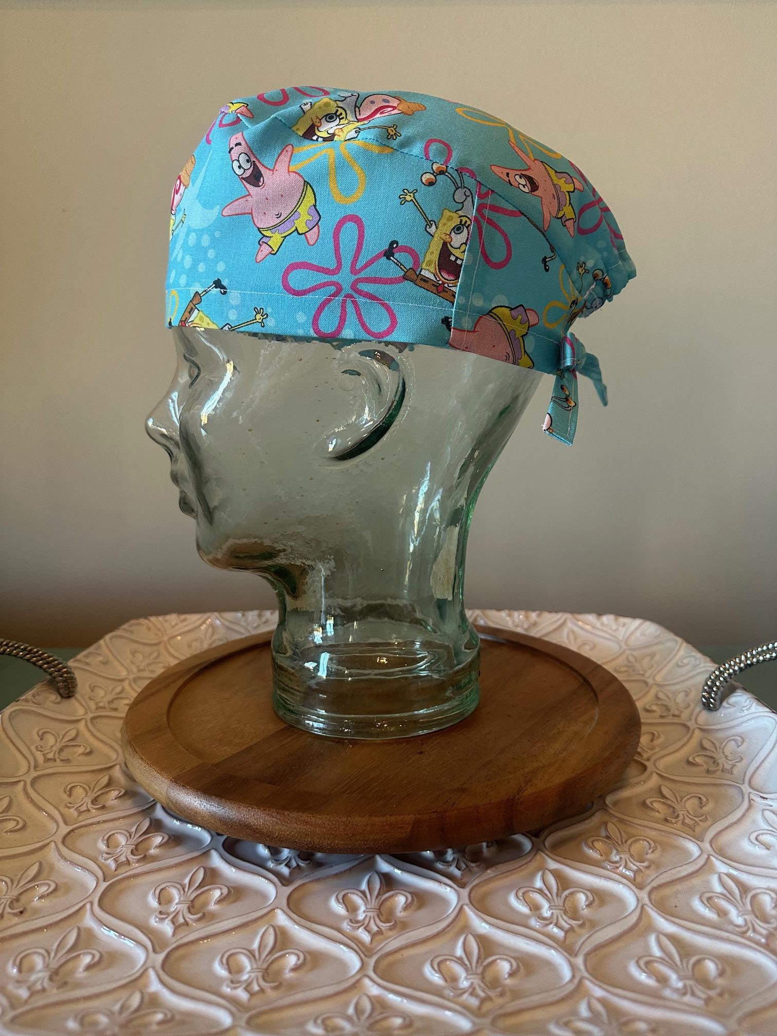 Spongebob/patrick Surgical Scrub Cap: Men's Scrub Hat - Etsy