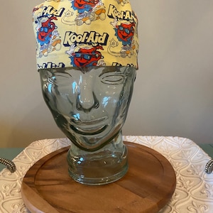 Kool-aid Man on Pale Yellow Mens Surgical Cap/scrub Cap/scrub Hat for ...
