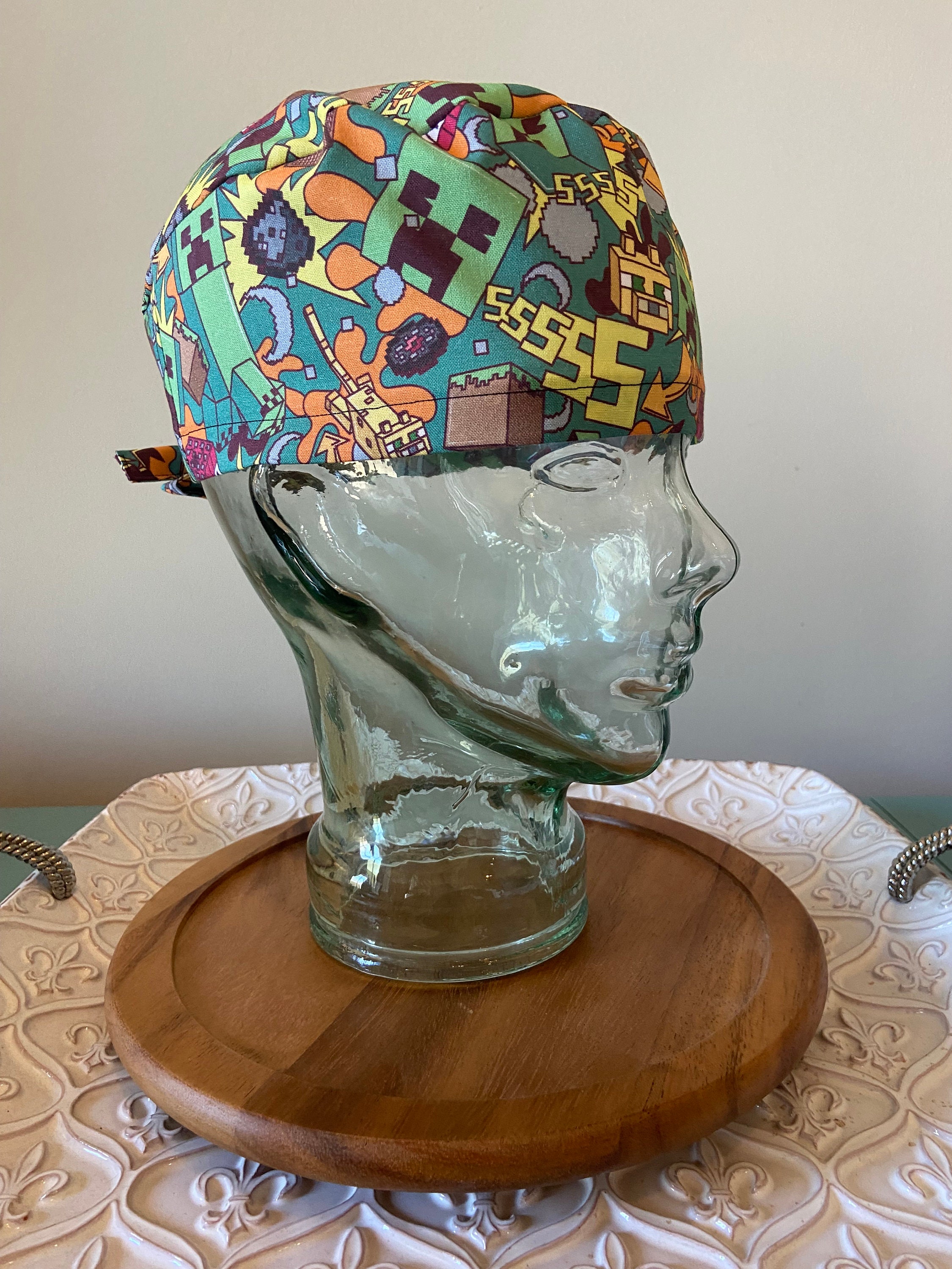 Minecraft Mens Surgical Cap/scrub Cap/scrub Hat for Men/scrub Hats - Etsy