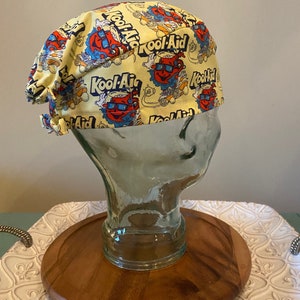 Kool-aid Man on Pale Yellow Mens Surgical Cap/scrub Cap/scrub Hat for ...