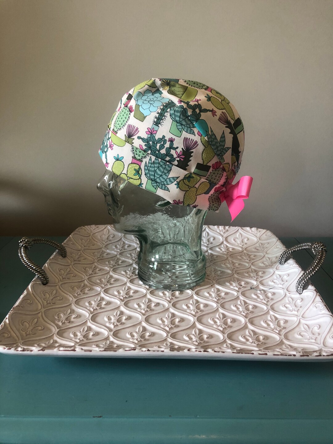 Succulent Print Pixie Scrub Cap: Women's Cotton Scrub Hat - Etsy