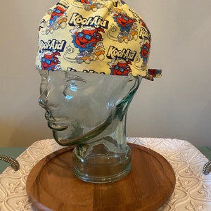 Kool-aid Man on Pale Yellow Mens Surgical Cap/scrub Cap/scrub Hat for ...