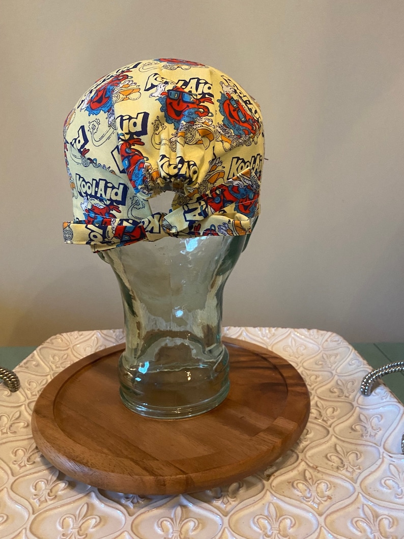 Kool-aid Man on Pale Yellow Mens Surgical Cap/scrub Cap/scrub Hat for ...