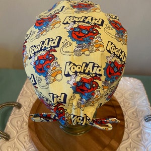 Kool-aid Man on Pale Yellow Mens Surgical Cap/scrub Cap/scrub Hat for ...