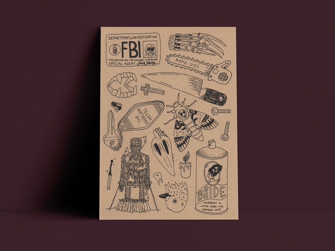 Shock Horror - A4 Horror Movie Art Print - Etsy