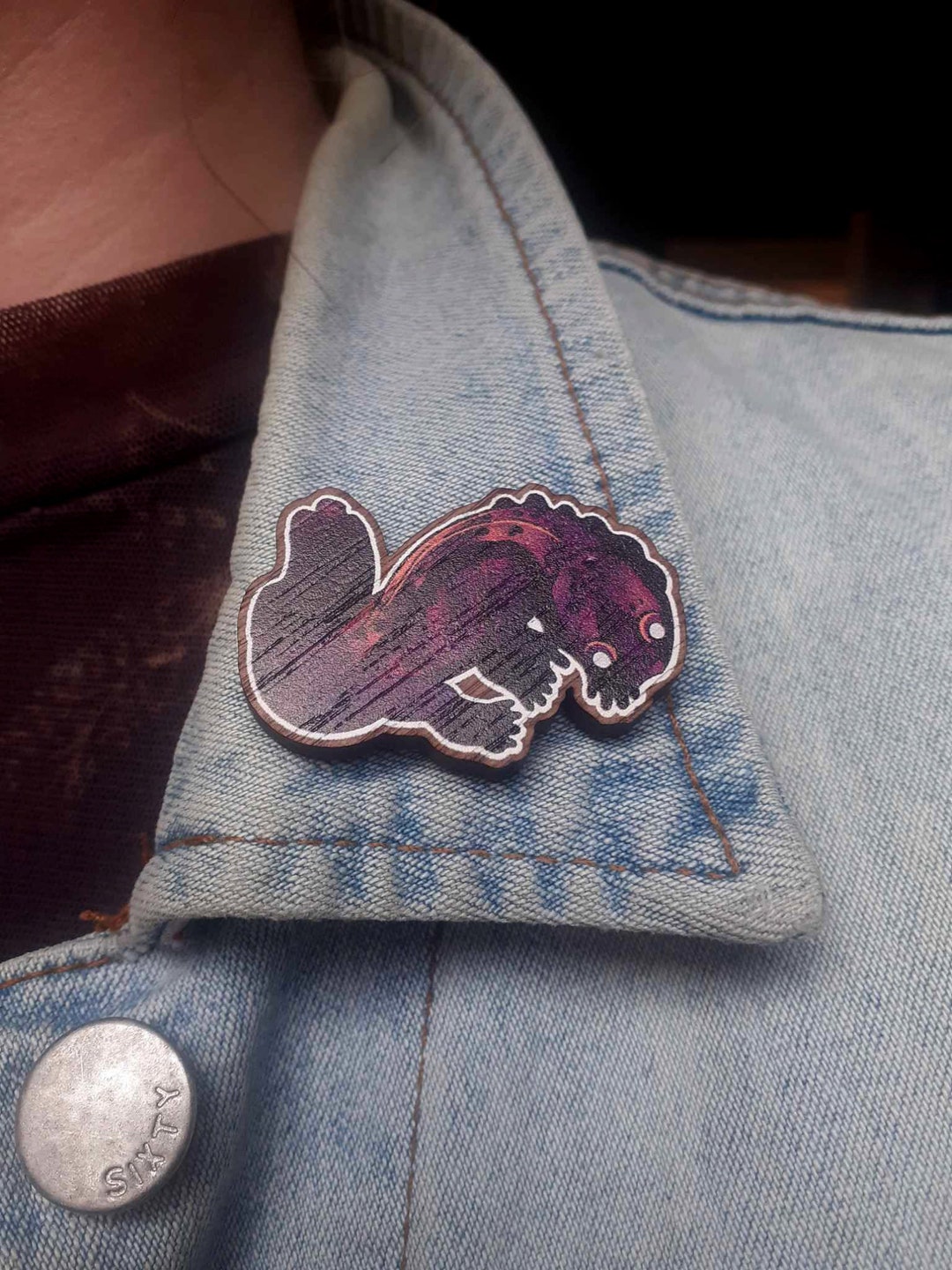 Giant Salamander Wooden Pin Badge Living Fossil Collection - Etsy