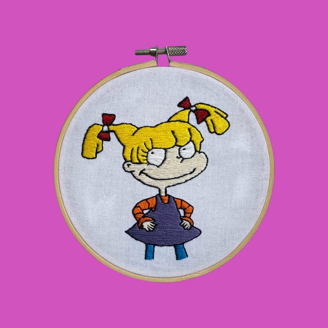 Hand Embroidered Hoop | Angelica Rugrats | 5’’ (12cms) Embroidery - Etsy