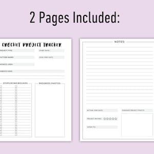 Crochet Project Tracker, Instant Download, Crochet Productivity Planner ...