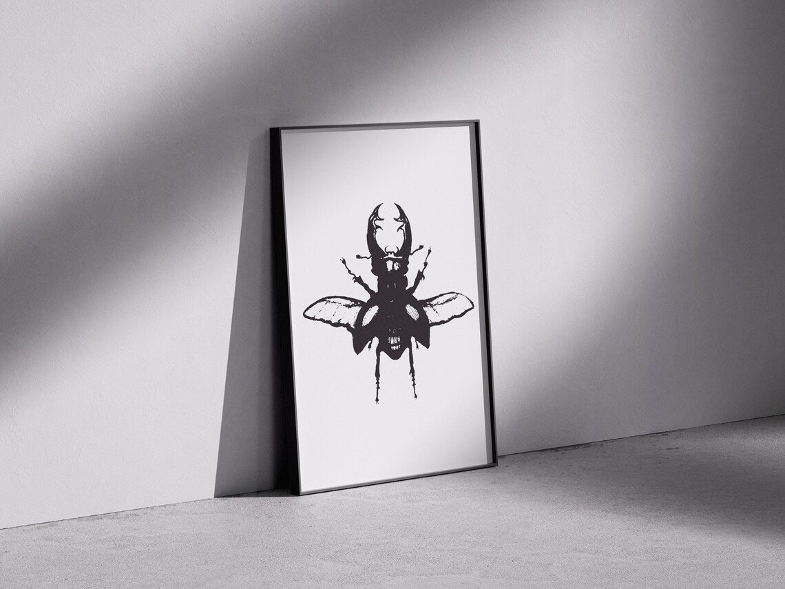 Postcard Poster Printable Art | Custom Size Print File | Bug Print ...