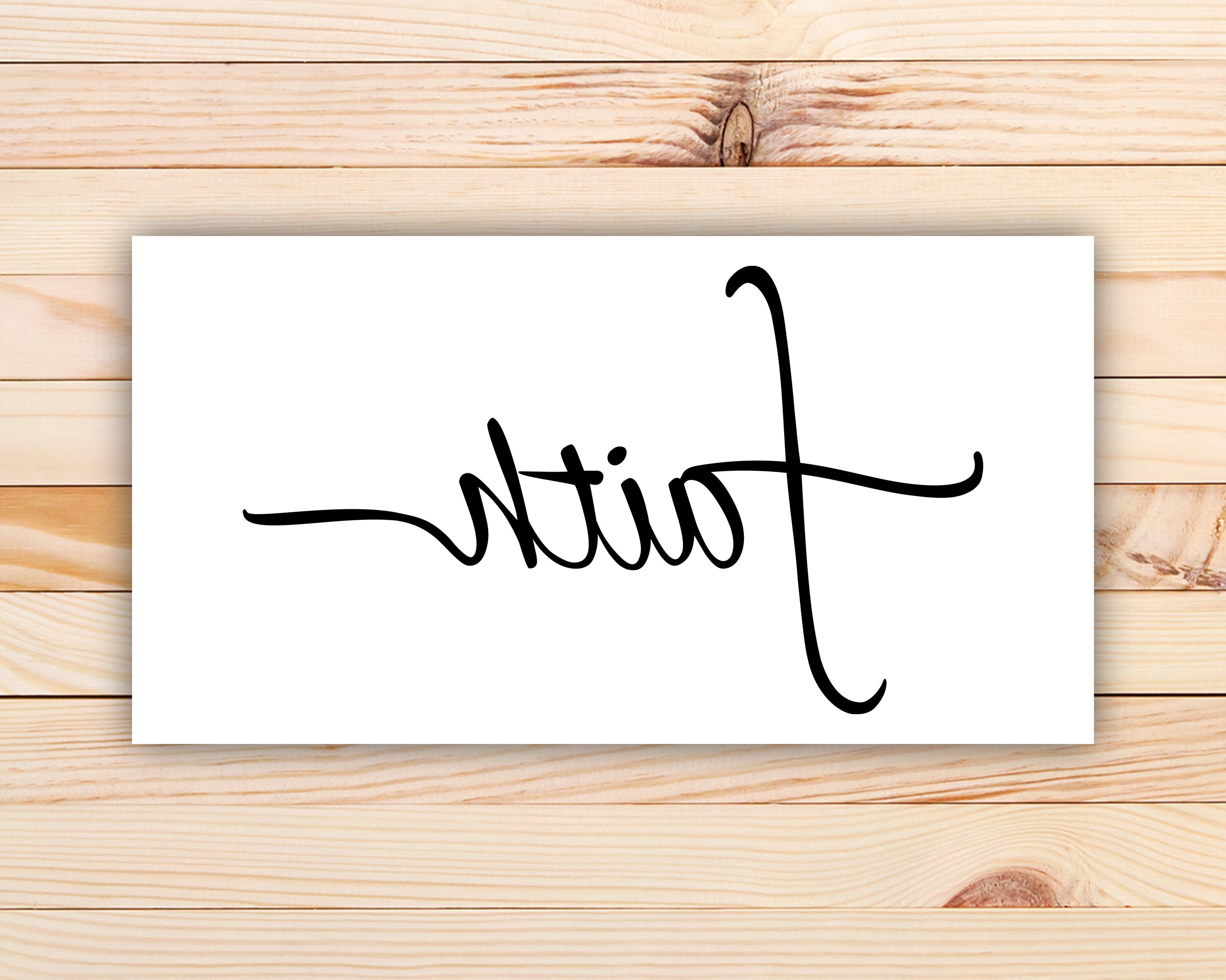 Faith Cross Temporary Tattoo faith Script Tattoo Sticker - Etsy