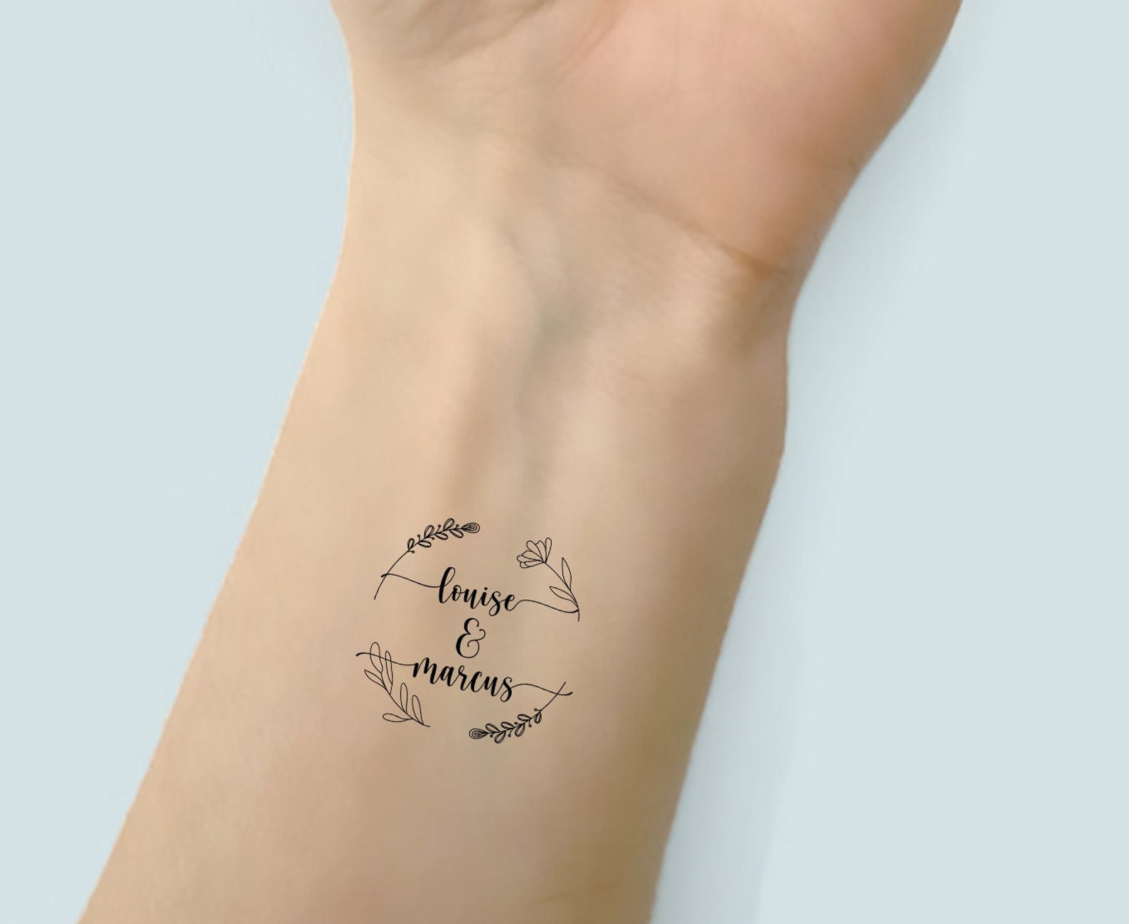 Custom Wedding Temporary Tattoo Wedding Couple Names Tattoo - Etsy