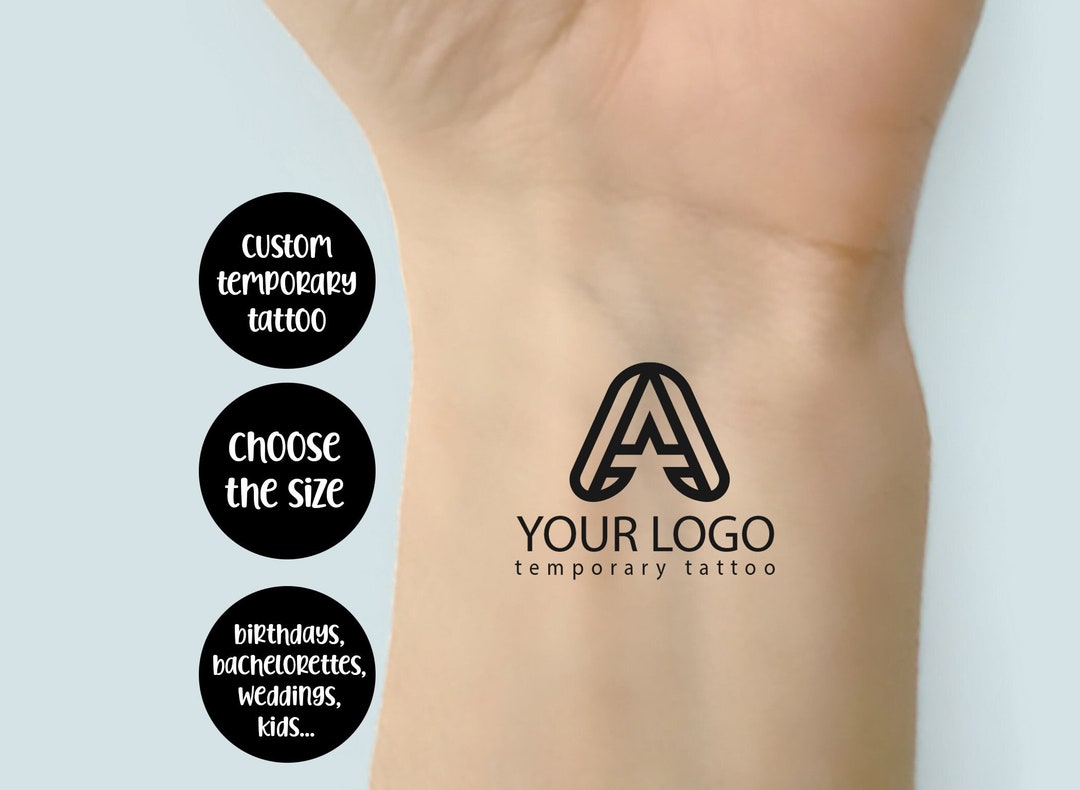 Custom Logo Temporary Tattoos, Custom Brand Temporary Tattoo, Your Logo ...