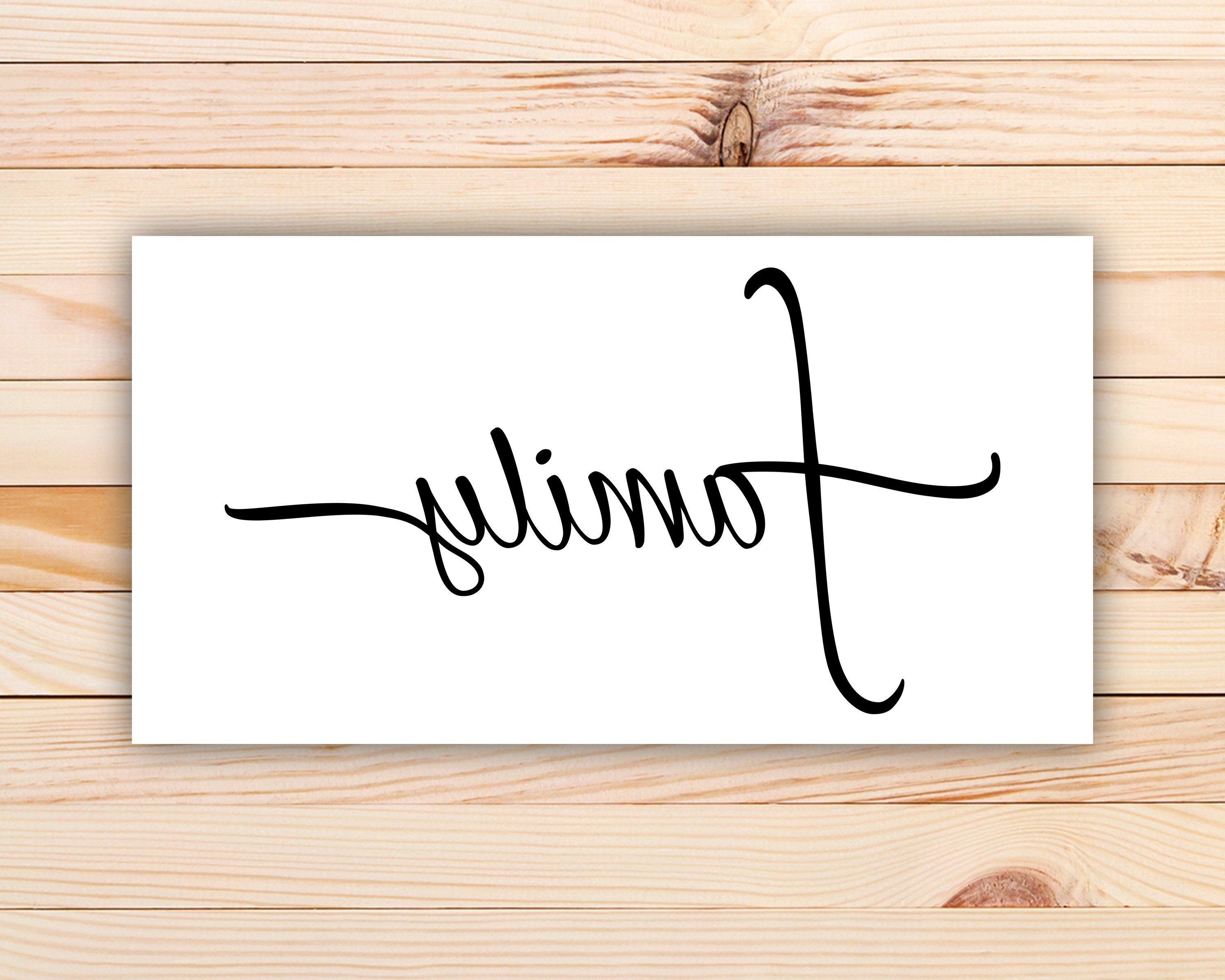 Family Cross Temporary Tattoo Family Script Tattoo Sticker - Etsy