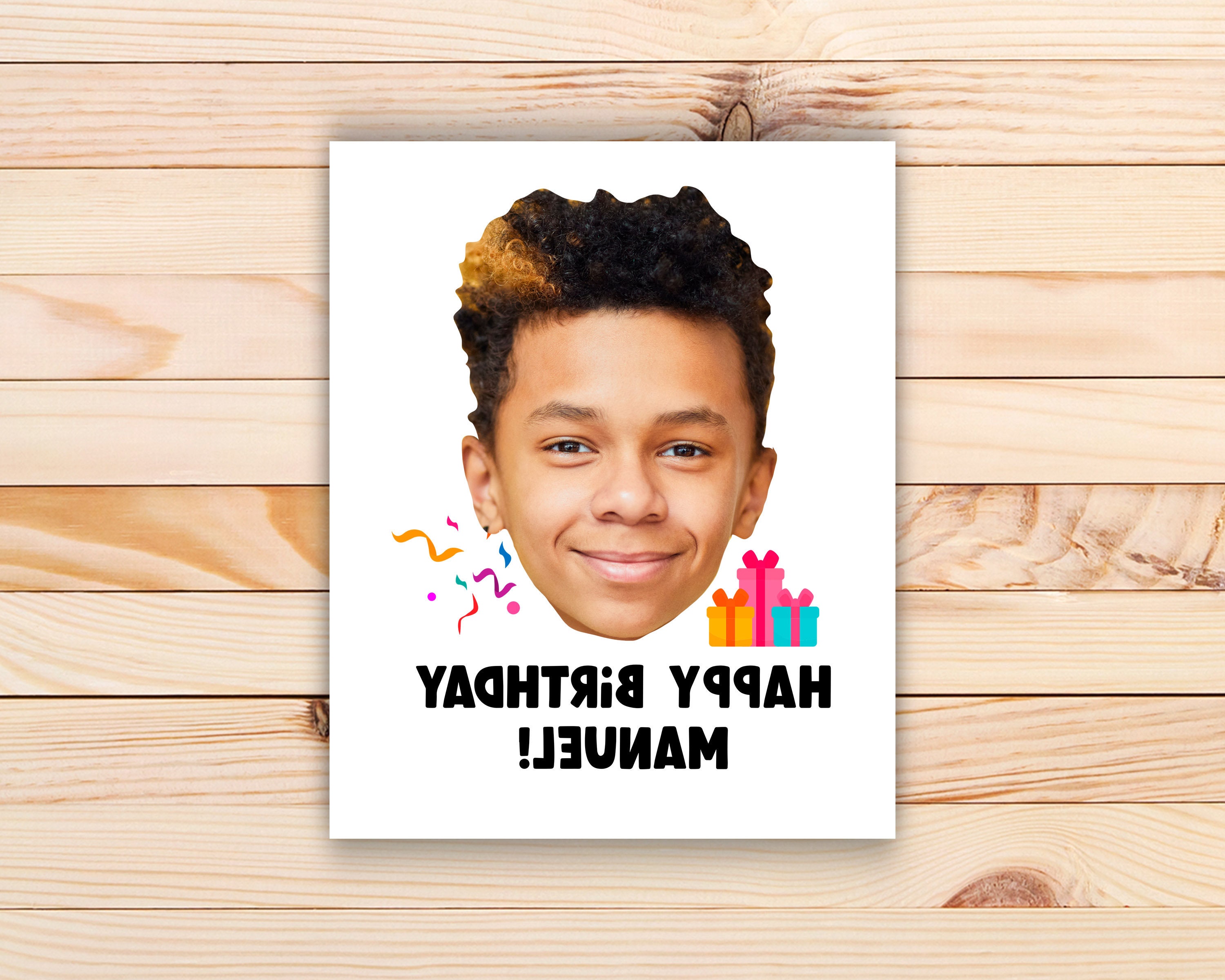 Custom Birthday Temporary Tattoo - Custom Face Birthday Tattoo - Face ...