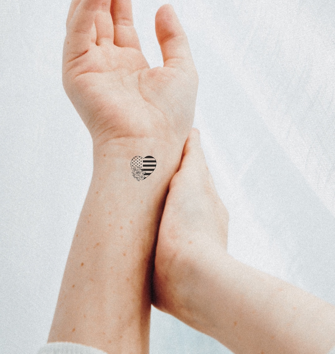 USA Flag Temporary Tattoo USA Fake Tattoo Tiny United States Temporary ...